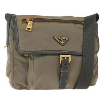 Prada Sac bandouli&egrave;re en nylon Pre-owned - Femme - Pre-owned - Vert - Taille: ONE Size