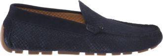 Baldinini Homme, Chaussures, Bleu, Taille: 43 EU Mocassin en daim &agrave; effet tiss&eacute;