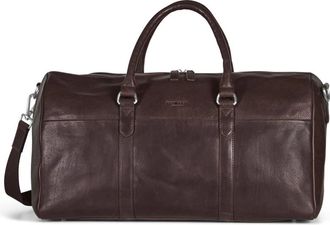 Howard London Dunkelbraune Leder-Wochenendtasche - - Bags - Herren - Braun - ONE SIZE