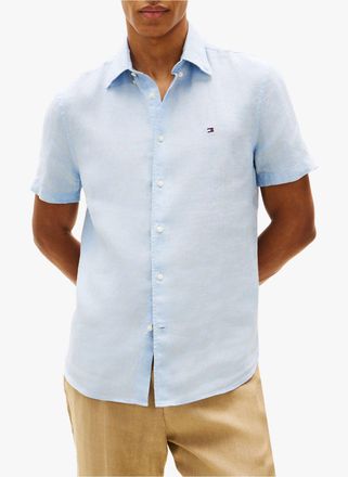 Tommy Hilfiger Chemise droite &agrave; logo en lin