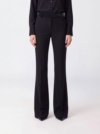 Alexander McQueen McQueen Pantalon tailleur &eacute;vas&eacute; en laine &agrave; taille haute