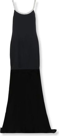 Tom Ford Femme, Robes, Noir, Taille: 38 FR Robe Cocktail Asym&eacute;trique Sans Manches Broderie Cristal