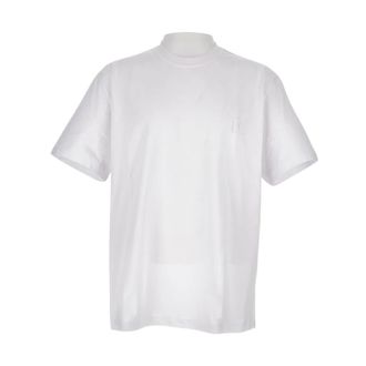 Wooyoungmi Wooyoungmi, Homme, Tops, Blanc, Taille: M Cotton Back Logo T-Shirt