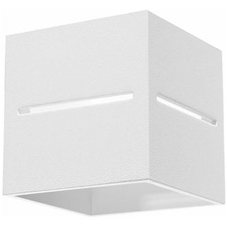 ETC Shop Applique murale int&eacute;rieur moderne blanc &eacute;clairage mural indirect spot mural up down lampe cage descalier, aluminium, 1x G9, LxH 10x12 cm