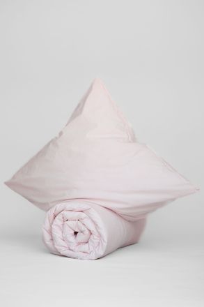 Mela unisex vegan Bettw&auml;sche-Set Majuli Rose/Natural White Stripes