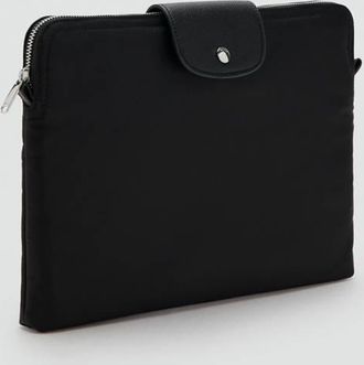 Mango Housse ordinateur portable nylon noir - Femme - Taille unique - MANGO