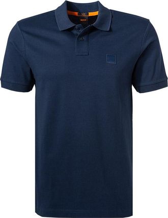Boss Orange by Hugo Boss BOSS Orange Herren Polo-Shirt blau Baumwoll-Piqu&eacute;