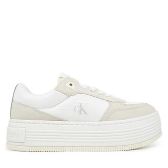 Calvin Klein Jeans Sneakers Calvin Klein Jeans Bold Flatf Low Lace Mix YW0YW01742 Wei&szlig;