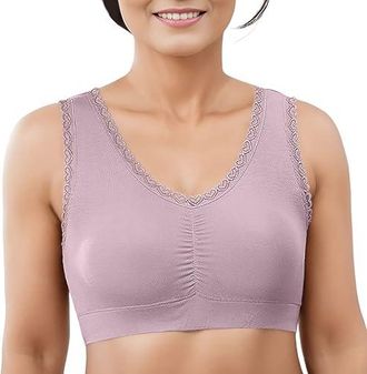 Generic Soutien-gorge 2026 pour femme - D&eacute;bardeur sans fil confortable et sexy - Grande taille &eacute;lastique - Pour le sport, violet, XXL