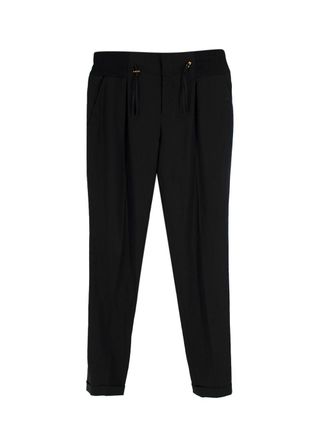 Gucci Black Tapered Leg Wool-blend Trousers Size XXS