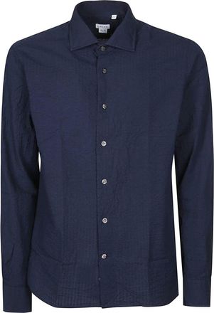 Orian Orian, Homme, Chemises, Bleu, Taille: L Long Sleeve Slim Shirt