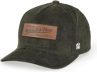 Mitchell & Ness Cord Pro Crown Snapback Casquette de baseball, r&eacute;glable, pour homme, femme, enfant, unisexe, printemps, &eacute;t&eacute;, automne, hiver, Vert bouteille/noir, tail