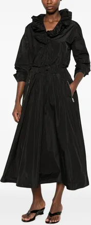 Susanne Bommer Ruffled Taffeta Blouse - Black