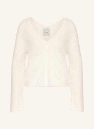 Calvin Klein Strickjacke Mit Alpaka weiss