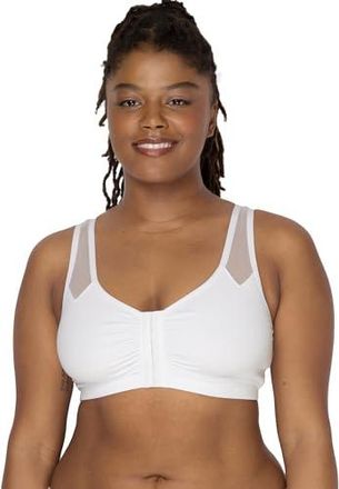 Fruit Of The Loom Soutien-Gorge de Sport Confortable à Fermeture Frontale avec Bretelles en Maille pour Femme, Blanc, 115