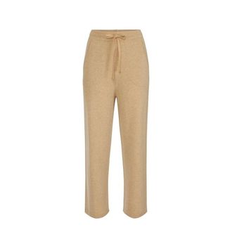 Elisabetta Franchi Cashmere-Mischhose mit Kordelzug - - Trousers - Damen - Beige - M