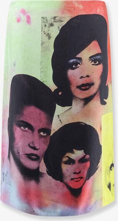 Versace Printed silk twill midi skirt - VERSACE - gender_Woman