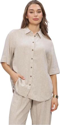 Moss Copenhagen Damen, Blusen & Hemden, Beige, M/LGr&ouml;&szlig;e