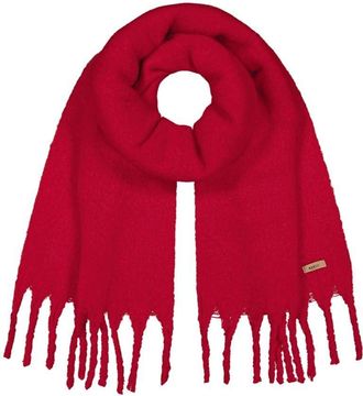 Barts Damen Strickschal Fyone Winterschal mit Fransen 5813 Red 05