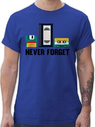 Shirtracer T-Shirt Herren - Nerd Geschenke - Never Forget - 3XL - Royalblau - geekshirt zocker Tshirt nerdige Shirts zocken Shirt Gaming-Shirt Gamer f&uuml;r m&auml;nner G