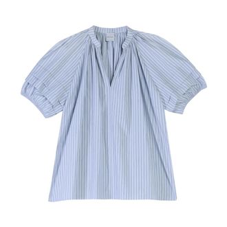 Paul Smith Top Righe Rich Cotton - - Blouses & Shirts - Damen - Blau - S