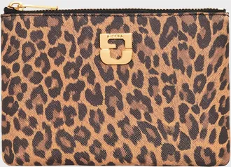 Gerard Darel Trousse en toile enduite léopard - POCHETTE - Leopard