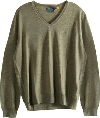 Polo Ralph Lauren pull en maille à col v - Vert