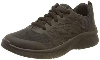 Skechers MICROSPEC Quick Sprint Sneaker, Black Textile & Trim, 27.5 EU