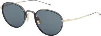 Thom Browne unisex, Accessoires, Noir, Taille: 52 MM Round Ues119A Lunettes de soleil