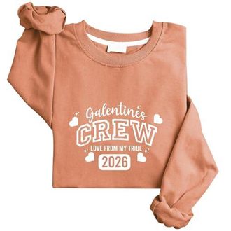 Generic Galentines Gang Sweatshirt Galentines Day Shirt Funny Saint-Valentin pour femme, Orange, 3XL