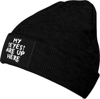 Generic Slouch Tricot&eacute; Bonnet, Mes Yeux sont Ici, Chaud Beanie Tricot&eacute;, Bonnets en Tricot pour Cyclisme, Adultes, Ski