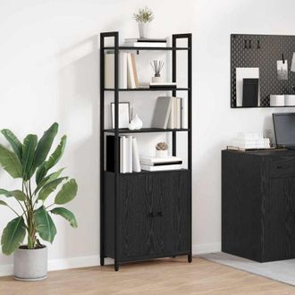 vidaXL vidaXL Biblioth&egrave;que Ch&ecirc;ne noir 60 x 24 x 161 cm Bois ding&eacute;nierie
