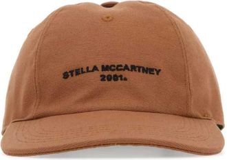 Stella McCartney Femme, Accessoires, Brun, Taille: 57 CM Casquette de baseball en m&eacute;lange de coton caramel