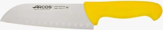 Arcos Serie 2900 - Santoku Messer Messer Asiatischer ArtAsian Knife - Klinge Nitrum Edelstahl 180 mm - HandGriff Polypropylen Farbe Gelb