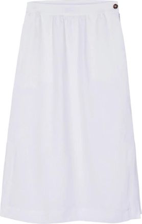 Colmar Femme, Jupes, Blanc, Taille: 38 FR Jupe Midi en Lin