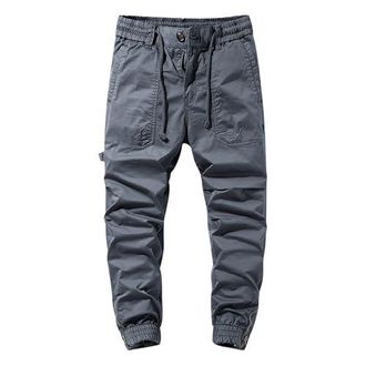 Generic Pantalon cargo pour homme - Pantalon chino avec poches - Pantalon cargo stretch - Pantalon de jogging pour homme avec &eacute;lastique &agrave; la taille - Pantalon