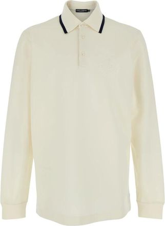 Dolce & Gabbana Homme, Tops, Blanc, Taille: 2XL ML Piquet T-shirt