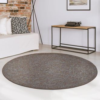 Floordirekt Teppich London Hellbraun 93 Rund 200 cm Durchmesser