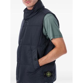 Stone Island Quilted Down Vest - Blue