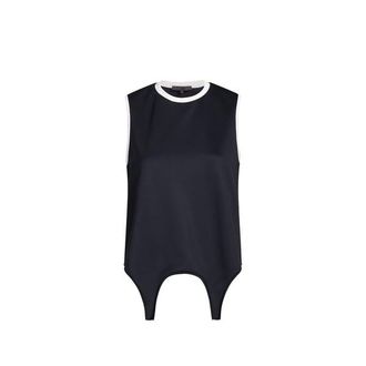 Tibi Top sans manches &agrave; col rond