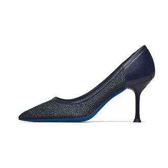 Loriblu Femme, Chaussures, Bleu, Taille: 38 EU Escarpin en cuir verni et tricot