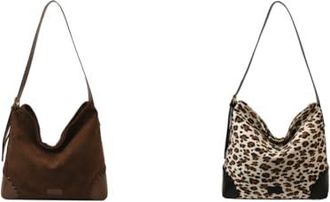 Generic Sac &agrave; bandouli&egrave;re tiss&eacute; en daim synth&eacute;tique pour femme, grande capacit&eacute;, sac fourre-tout d&eacute;contract&eacute;, sac &agrave; main &eacute;l&eacute;gant pour voyage et rendez-vous ga