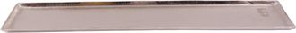 CB Home & Style Deko-Tablett ohne Griffe Dekoteller aus Metall Aluminium rechteckig in Raw-Optik (Silber, 44,5x12,5cm)