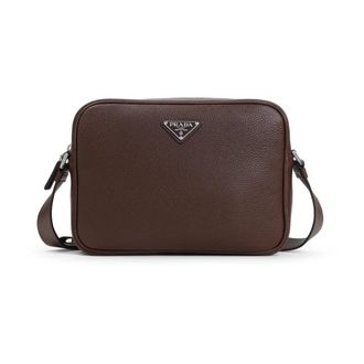 Prada Gebrannte Braune Leder Umh&auml;ngetasche - - Bags - Damen - Braun - ONE SIZE