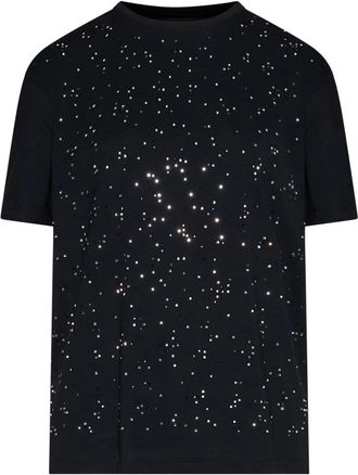 Silvian Heach Femme, Tops, Noir, Taille: 42 FR T-shirt avec d&eacute;corations lumineuses int&eacute;grales