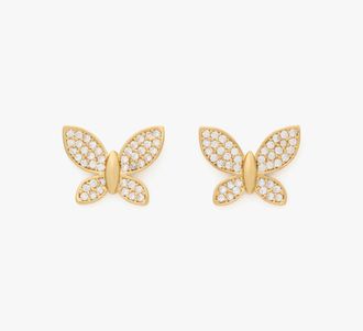 Kate Spade New York Ohrstecker Mit Pav&eacute;-Schmetterlings-Gl&uuml;cksanh&auml;nger