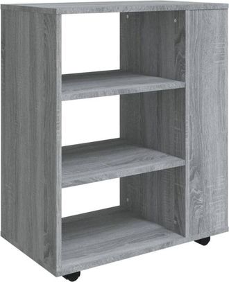 vidaXL Vidaxl - Armoire roulante Sonoma gris 60x35x75 cm Bois ding&eacute;nierie