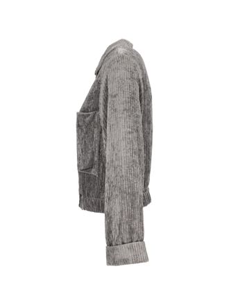 Emporio Armani Corduroy Velvet Blouson Jacket - Grey