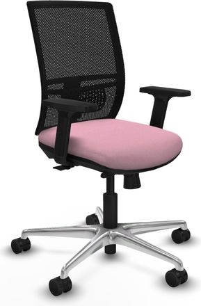 Piqueras y Crespo B&uuml;rostuhl mit 2D-Armen, h&ouml;henverstellbare Lendenwirbelst&uuml;tze, ausgestattet mit Syncro/Translack und Schneideschaum, mit Rollen von 65 mm, Nylon, Schwa