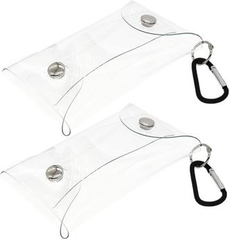 FOMIYES 2st&uuml;cke Transparent Aufbewahrungstasche Multifunktionale Kleingeldb&ouml;rse wasserdichte Kosmetiktasche F&uuml;r Frauen Praktische Aufbewahrung F&uuml;r Stifte Kosm